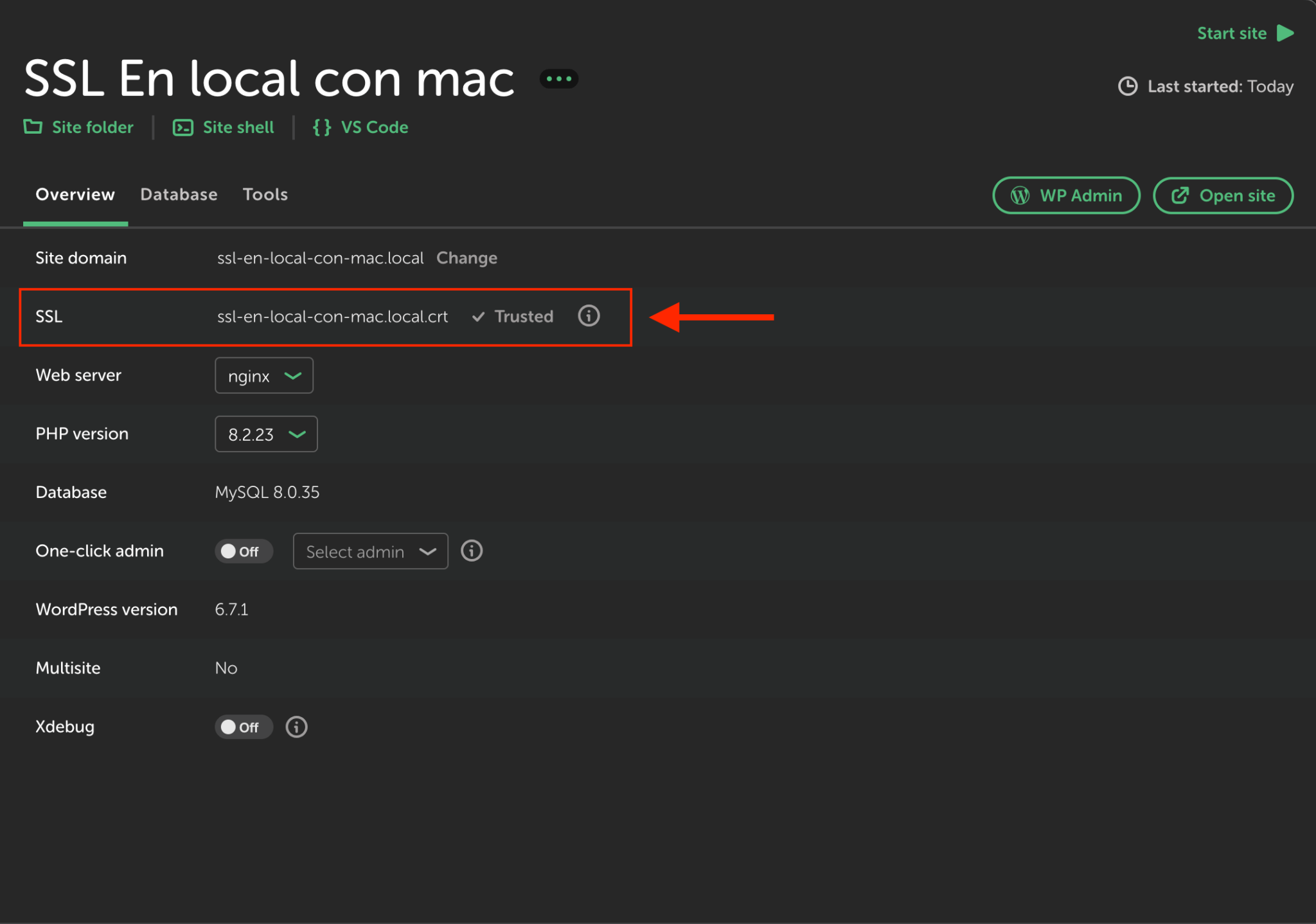 Configurar el certificado de Seguridad SSL en Local WP